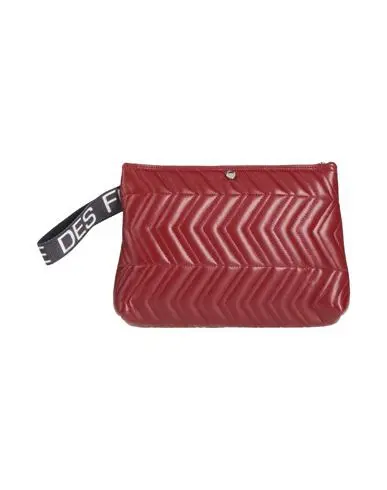 LA FILLE DES FLEURS Handbag Burgundy Textile Fibers - Red