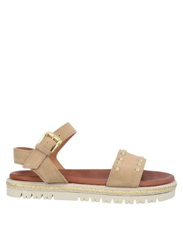 CARLO PAZOLINI Leather Espadrille Sandals - Beige
