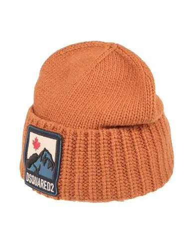 Dsquared2 Knitted Hat With Embroidered Logo - Beige