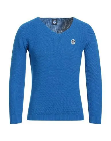 NORTH SAILS Cotton V-neck Sweater - Blue
