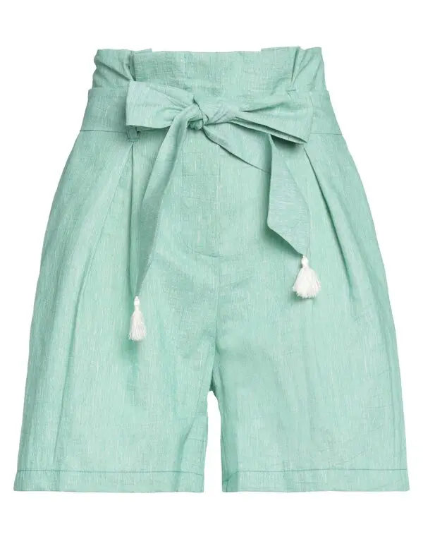 NANÀ ITALIAN HEART Polyester, Cotton, Linen Bermuda Shorts - Green