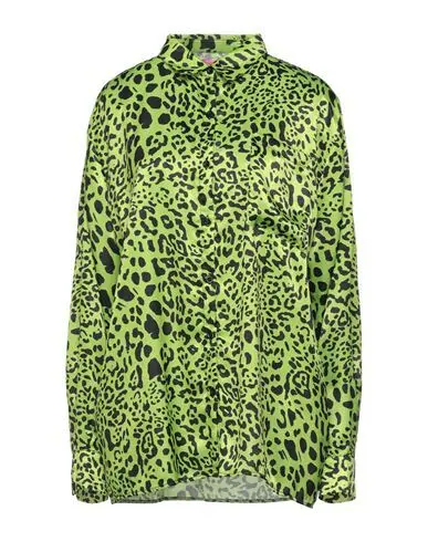 NGHTBRD Leopard-print Satin Shirt - Green