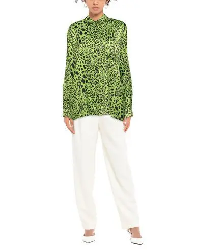 NGHTBRD Leopard-print Satin Shirt - Green