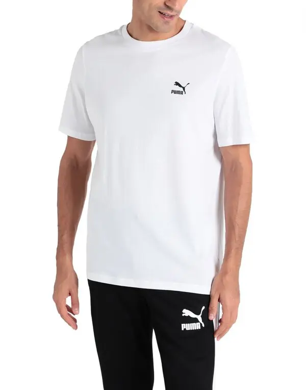 PUMA Classics Small Logo Tee T-shirt Size Cotton - White