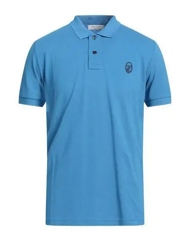 TRUSSARDI Polo Shirt Size Cotton - Azure