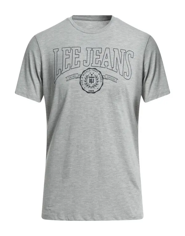 LEEM T-shirt Size Cotton, Elastane - Light Grey