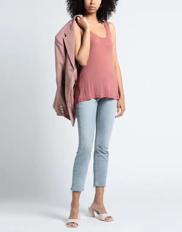 SOLOTRE Tank Top In Viscose, Polyamide, Cashmere, And Elastane