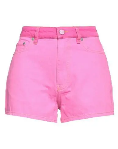 GANNI Organic Cotton High Waisted Two-tone Shorts - Pink