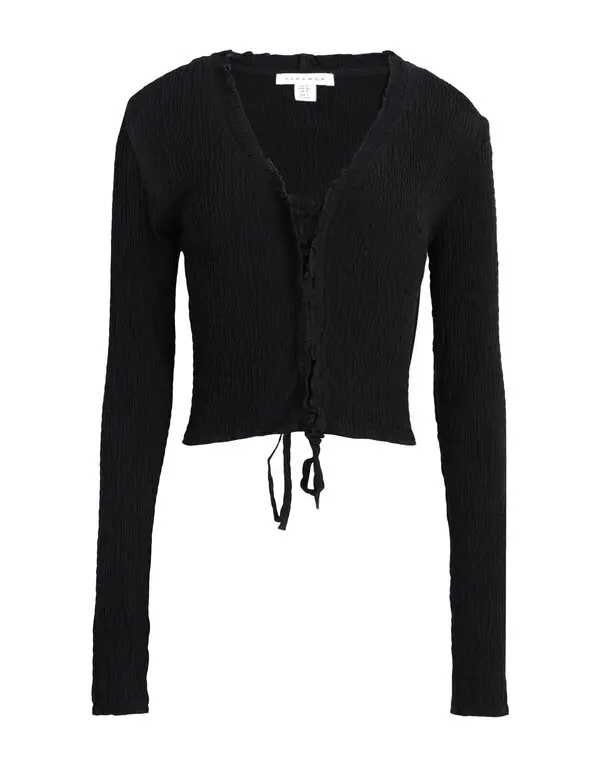 Topshop Woven Top - Black