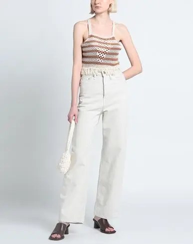VICOLO Knitted Crop Top - Ivory