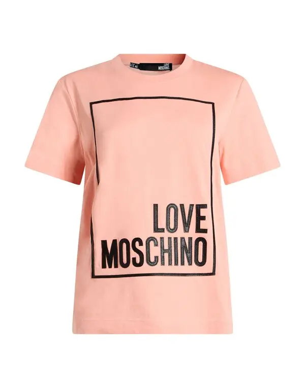 Moschino T-shirt Coral Size Cotton, Elastane