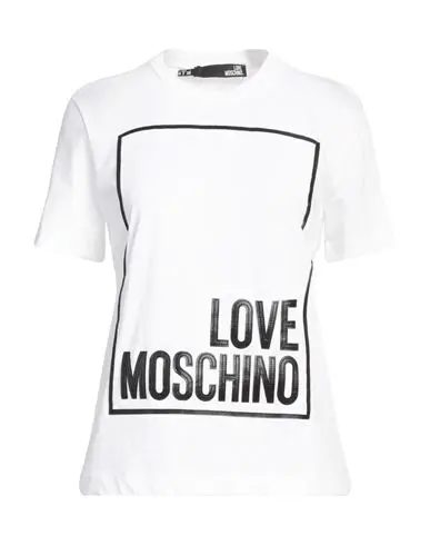 Moschino T-shirt Coral Size Cotton, Elastane - White