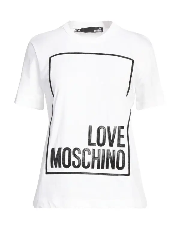 Moschino Logo Print Cotton T-shirt - White