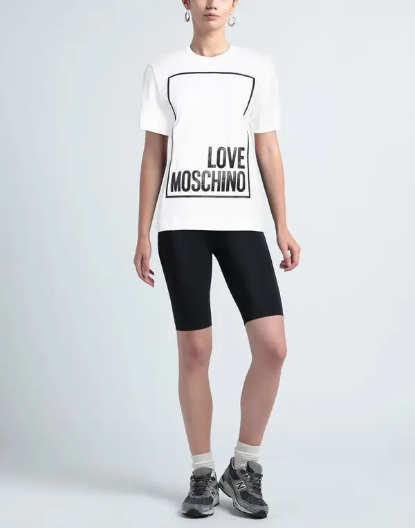 Moschino Logo Print Cotton T-shirt - White