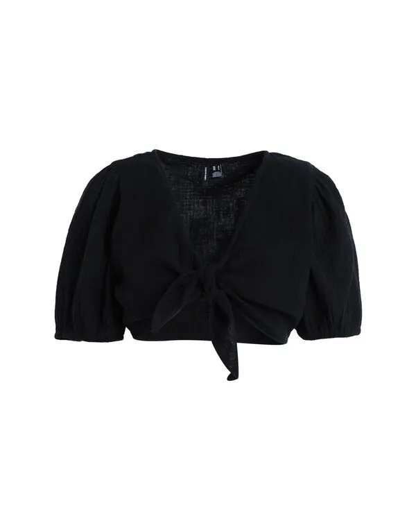 Vero Moda Cotton Crop Top - Black