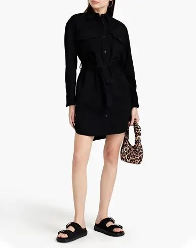 Rag & Bone Mini Shirt Dress - Black
