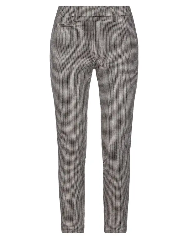 DONDUP Houndstooth Flannel Tapered Pants - Grey