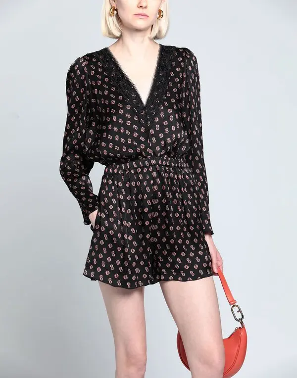 Maje Polka-dot Crepe Playsuit
