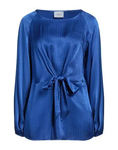 VICOLO Striped Bow-detailed Top - Blue