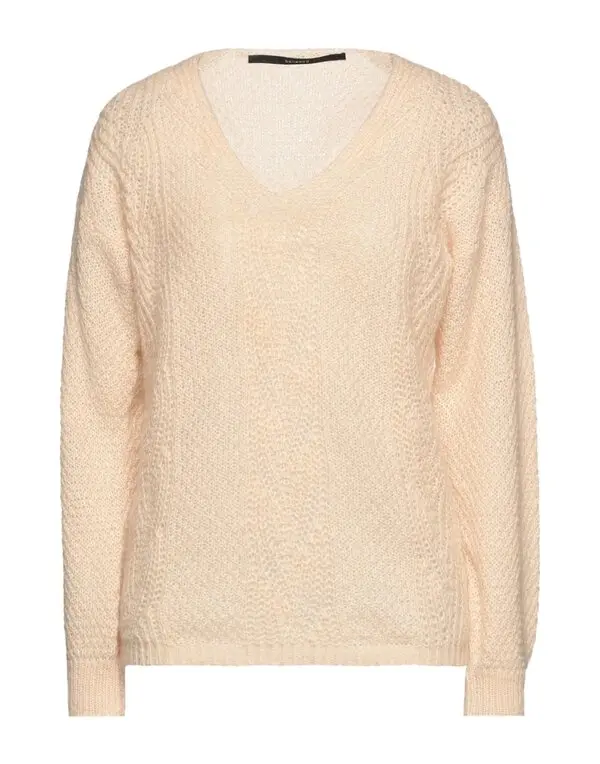 BELLWOOD V-neck Sweater In Mohair Wool And Polyamide - Beige
