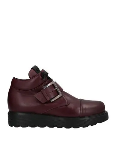 IXOS Leather Ankle Boots With Buckle - Red