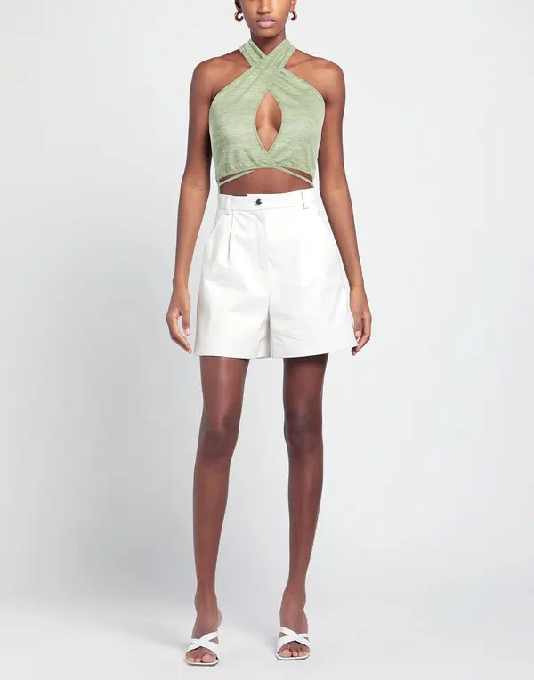 NA-KD Knitted Crop Top - Green