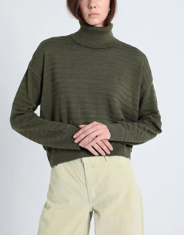 Only Turtleneck Knit Top - Green