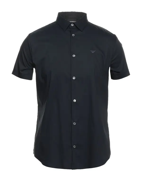 Emporio Armani Shirt Size Cotton, Polyamide, Elastane - Midnight Blue