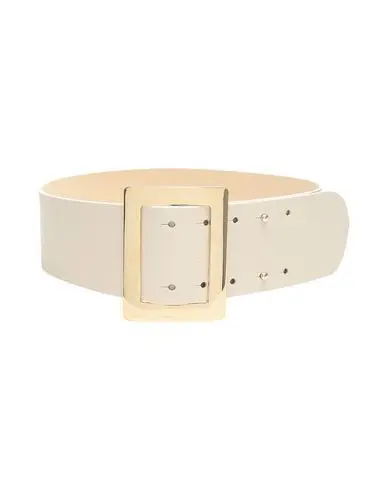 8 BY YOOX High-waist Leather Belt With Buckle - White