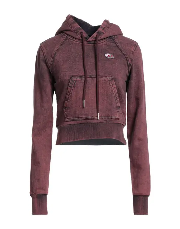 DIESEL® Sweatshirt Burgundy Size Cotton, Elastane - Red