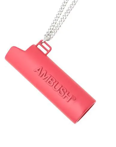 AMBUSH Metal Chain Necklace - Red