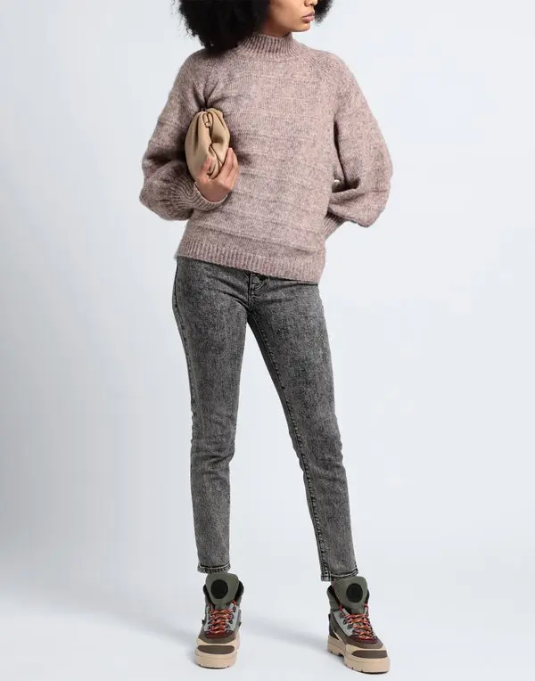 Only Turtleneck Knit Top - Beige