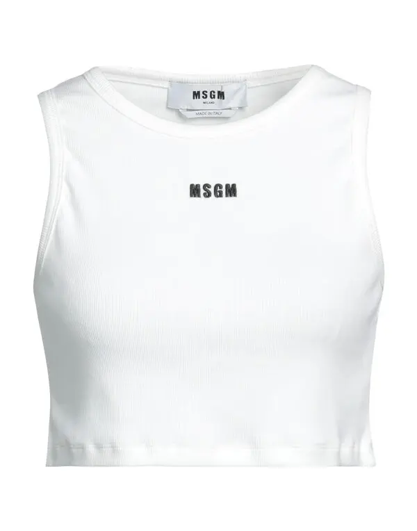 MSGM Crop Top - White