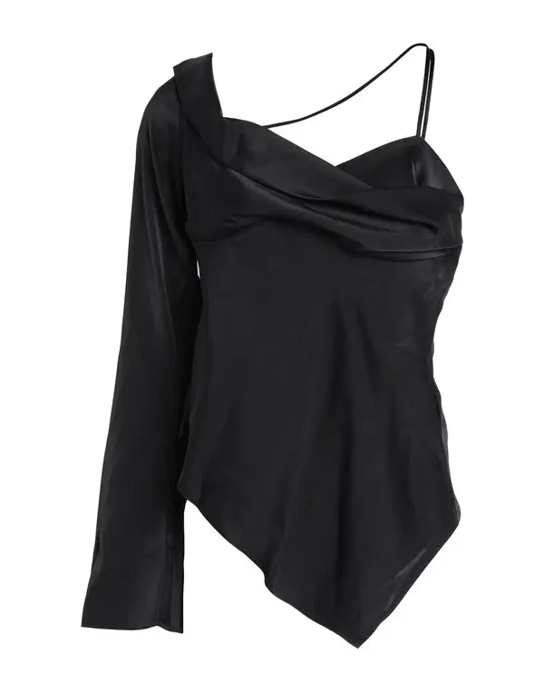 Topshop Satin One-shoulder Top