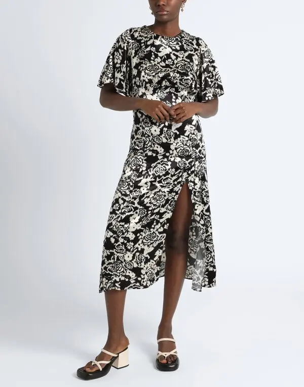 Topshop Floral Print Midi Dress In Black - 67% Off | Editorialist