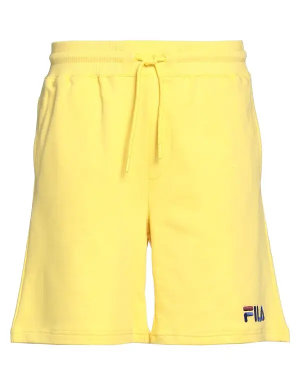 FILA Light Cotton Blend Bermuda Shorts - Yellow