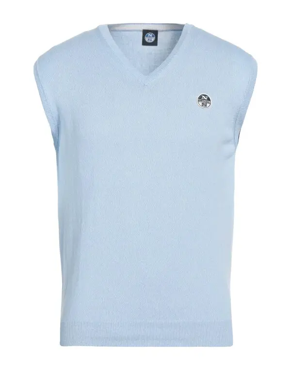 NORTH SAILS Cotton Blend V-neck Sweater Vest - Blue