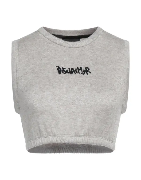 DISCLAIMER Knitted Crop Top - Grey
