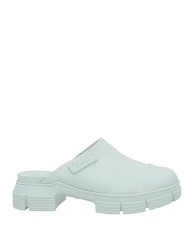 Ganni Rubber Mules - Sage Green - 75% Off | Editorialist