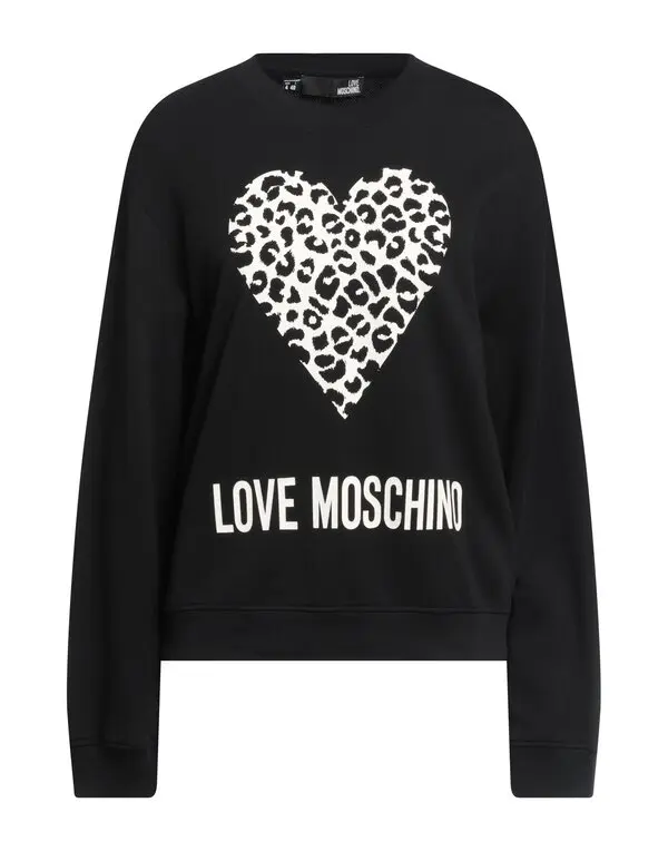 Moschino Printed Cotton Sweatshirt - Black