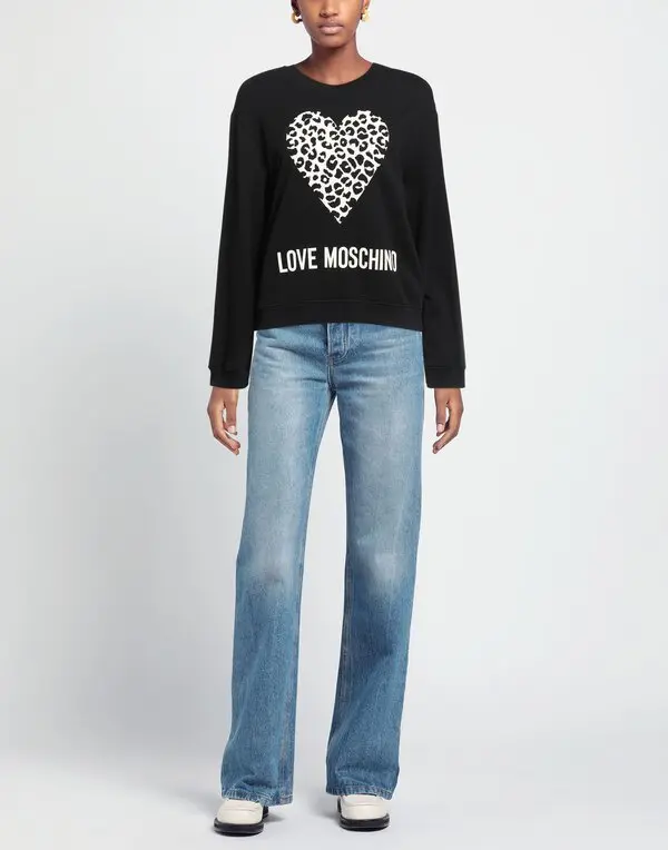 Moschino Printed Cotton Sweatshirt - Black