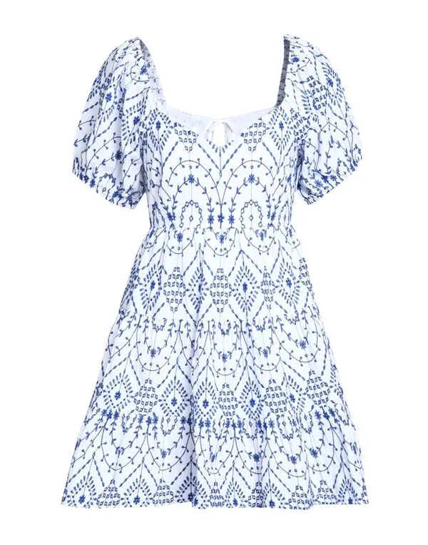 Topshop Mini Dress With Embroidery In White - 44% Off | Editorialist