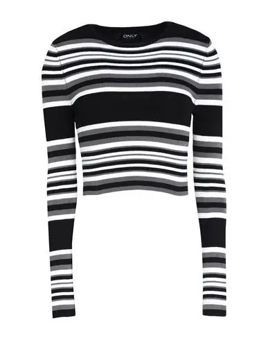 Only Striped Crew Neck Long Sleeve Sweater
