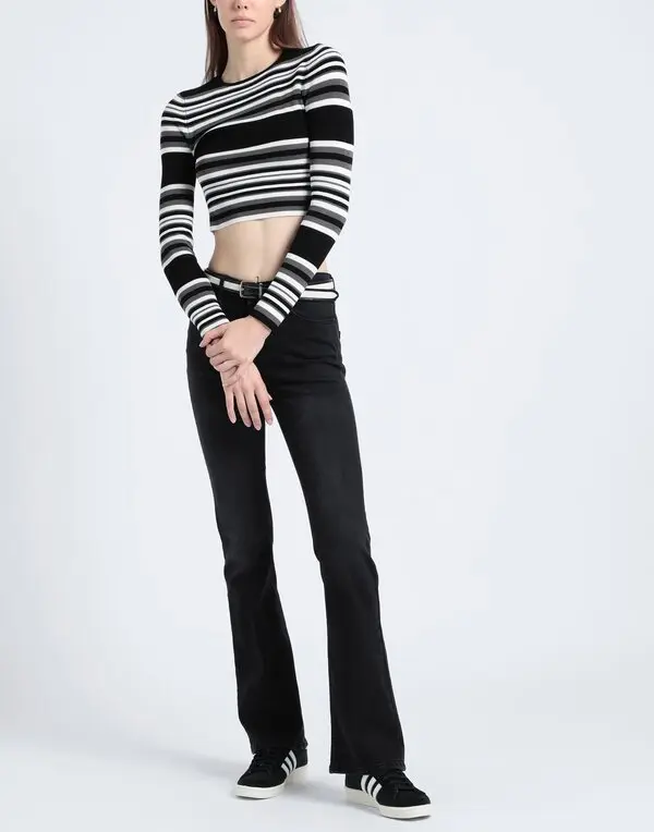 Only Striped Crew Neck Long Sleeve Sweater
