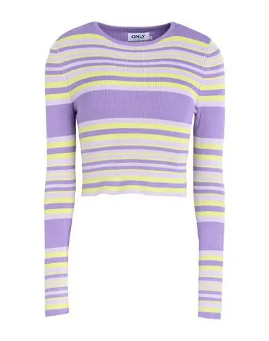 Only Striped Knit Sweater - Purple