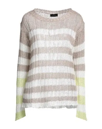ROBERTO COLLINA Striped Lightweight Knit Sweater - Beige