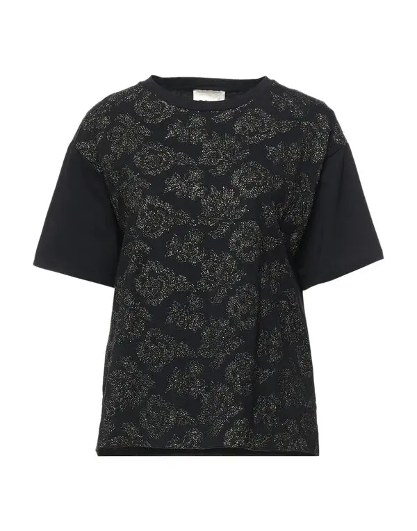 Momoni Printed Cotton T-shirt - Black