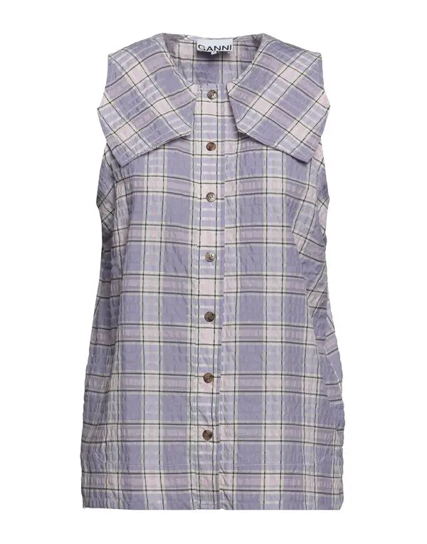 GANNI Shirt In Organic Cotton, Recycled Polyester, And Polyamide