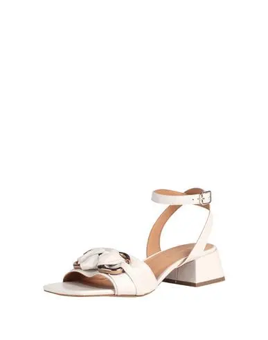 BRUNO PREMI Sheepskin Sandals - White