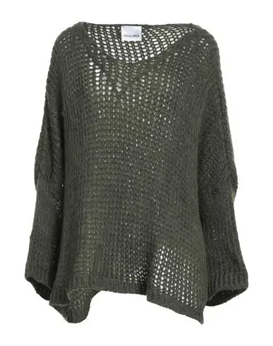 SPADALONGA Solid Round Neck Sweater - Green